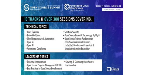 Open Source Summit To Include Embedded Linux Conference Bring Together