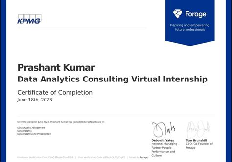 prashant kumar on linkedin dataanalytics virtualinternship kpmg forage