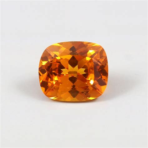Aaa Ceylon Fanta Orange Sapphire 695 Ct Cushion Cut Gemstone Etsy