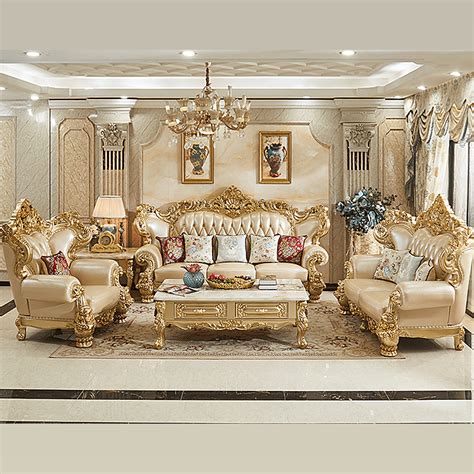Elegant Golden Royal Sofa Luxurious Exotic Seating Charmydecor