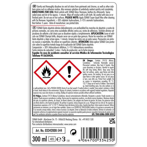 SONAX Tar Remover 300ml - Sonax