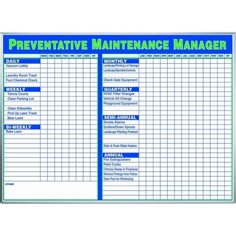Preventative Maintenance Manager Board Hd Supply