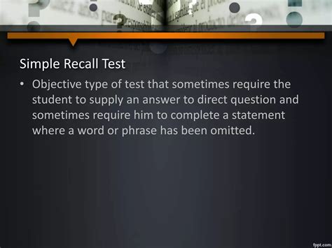 Objective Test Type Pptx Standardized Testing Educational Assessment