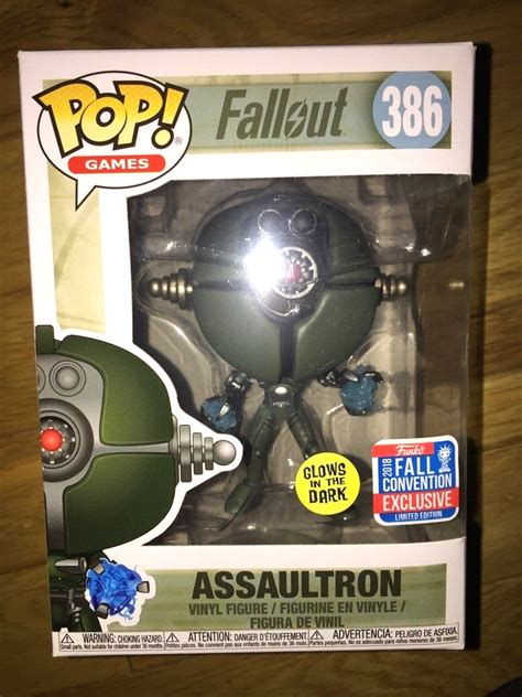 Fallout Assaultron Invader Glow Funko Pop Nycc18 386 For Sale Online