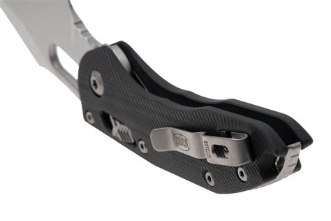 Microtech Stitch 169rl 10flgtbk Stonewashed M390mk Fluted Black G10 Pocket Knife Borka Blades