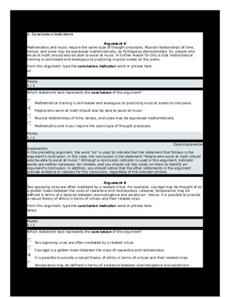 Conclusion Indicators