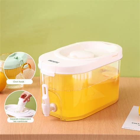 Zxsyw Lemonade Stand Beverage Dispenser 4l Large Capacity Plastic