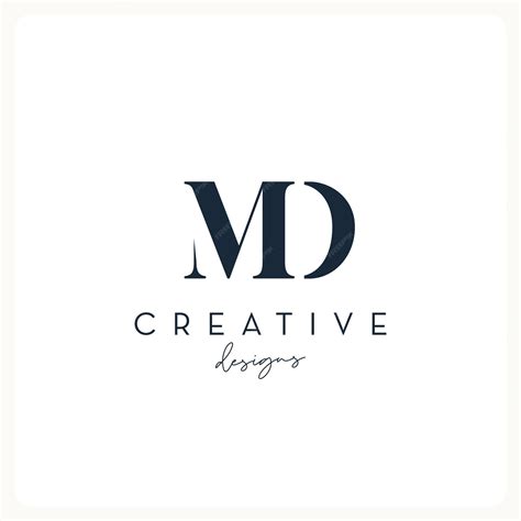 Premium Vector Monogram Md Logo Design Creative Letter Logo For Business And Company