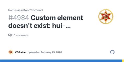 custom element doesn t exist hui · issue 4984 · home assistant