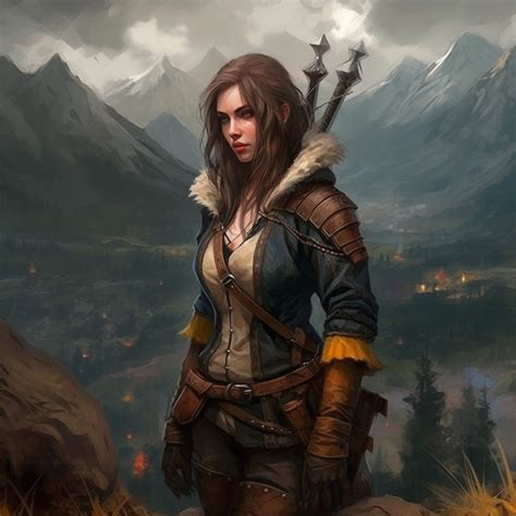 Female Witcher Portraits De Personnages Personnages Féminins Femmes