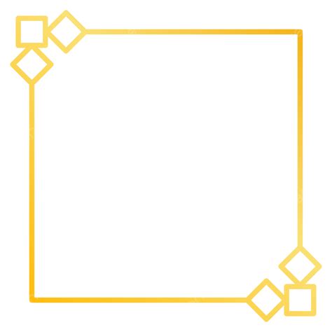 Geometric Frame Vector Golden Geometric Frame Png And Vector With