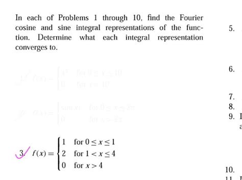 Solved In Each Of Problems 1 Through 10 Find The Fourier