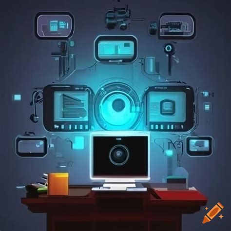 Computer Technology And Multimedia Concept On Craiyon