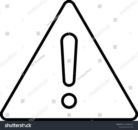 Warning Caution Alert Problem Error Outline Stock Vector Royalty Free Shutterstock