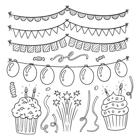 Free Vector Hand Drawn Confetti Drawing Illustration