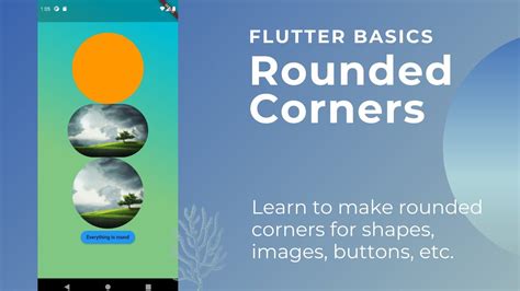 Flutter Rounded Corners For Images Container Buttons Etc Youtube