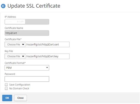 SSL Certificate Management Citrix Application Delivery Management