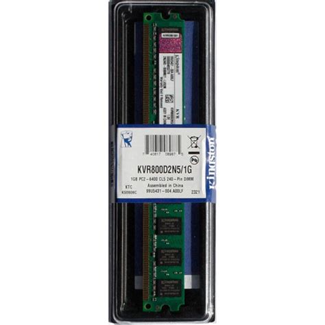 KVR800D2N5/1G Kingston 1GB DDR2 PC2-6400 800MHz Desktop Memory Ram