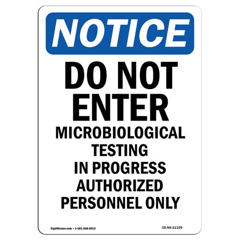 Signmission Do Not Enter Microbiological Testing In Progress Sign Wayfair Canada