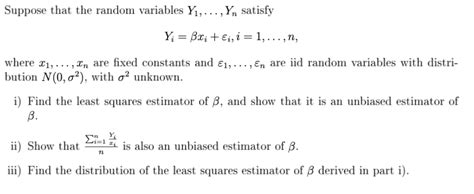 solved suppose that the random variables y1 yn satisfy