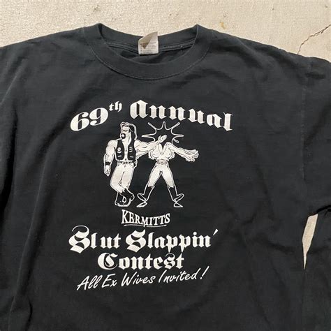 Vintage Slut Slapping Contest Shirt Vintage Parody Depop