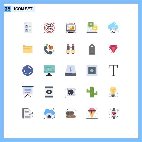 25 Universal Flat Color Signs Symbols Of Web Internet Disable