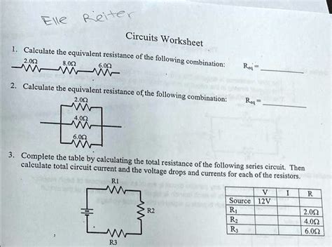 Resistor Circuit Worksheet At Sebastian Belbin Blog