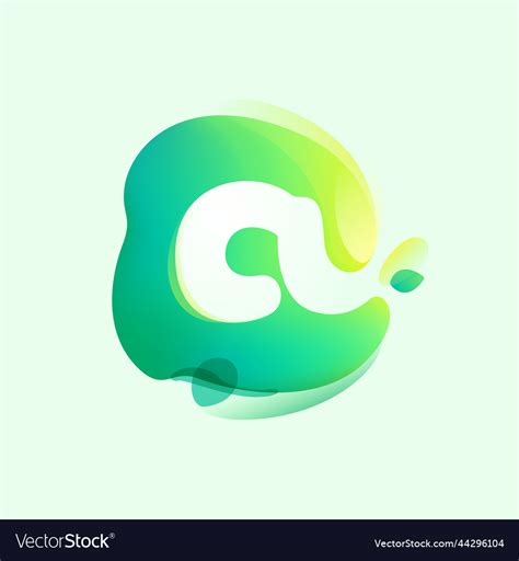 A Letter Logo In Eco Gradient Splash Blot Royalty Free Vector Vectorstock