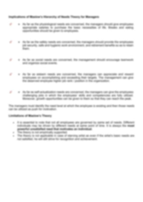SOLUTION Maslow S Hierarchy Of Needs And Its Application In Organisation Studypool