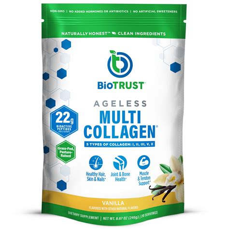 Buy Biotrust Ageless Multi Collagen Peptides Powder 5 Types I Ii