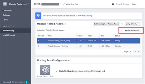 web hosting quick fix for facebook gameroom with unity and webgl