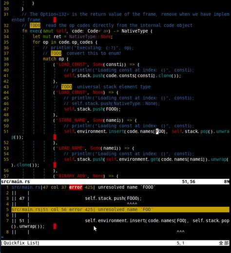 vim quickfix for rust and servo shing s blog
