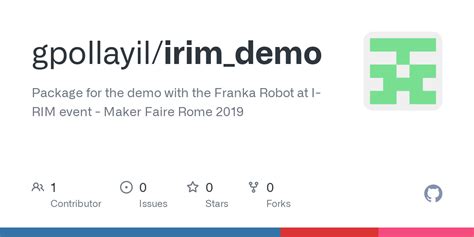 Github Gpollayil Irim Demo Package For The Demo With The Franka