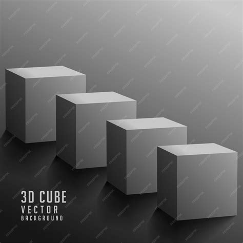 Free Vector Abstract 3d Geometric Cuboid Solid Box Background