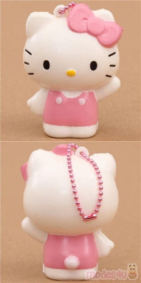 Simpatico Ciondolo Squishy Hello Kitty Kawaii Con Fiocco Rosa Hello Kitty Kawaii Fiocchi Rosa