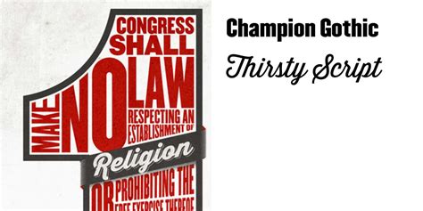 1st Amendment Fonts In Use