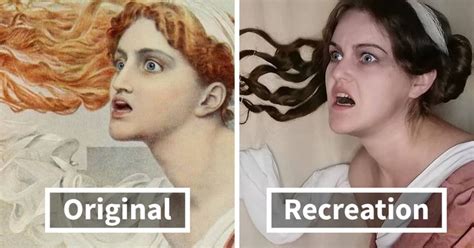 Woman Recreates Classical Paintings Daily