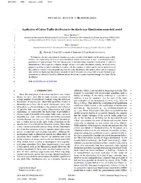 Pdf Application Of Cairns Tsallis Distribution To The Dipole Type