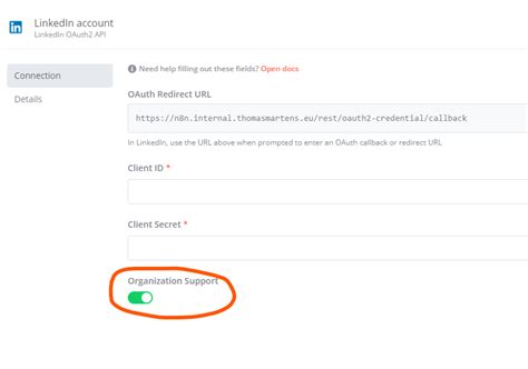 error with linkedin node when posting as an organization questions