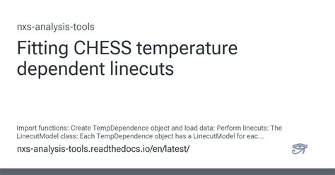 fitting chess temperature dependent linecuts nxs analysis tools 0 1