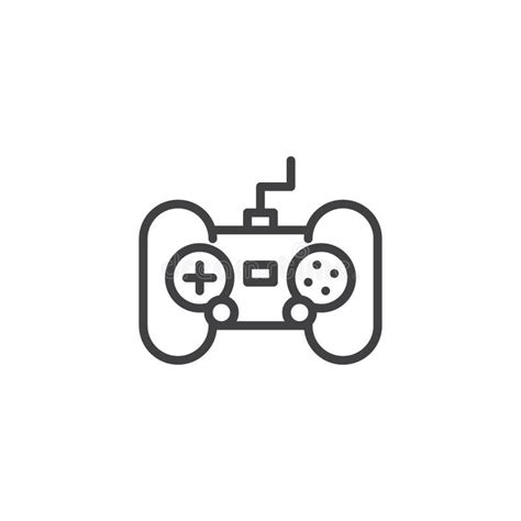 Gamepad Joypad Line Icon Outline Vector Sign Stock Vector