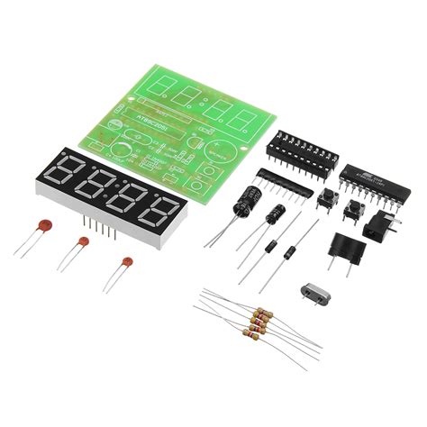 diy multi function four bit digital clock mcu clock kit