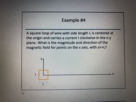 Solved Example A Square Loop Of Wire With Side Length L Chegg