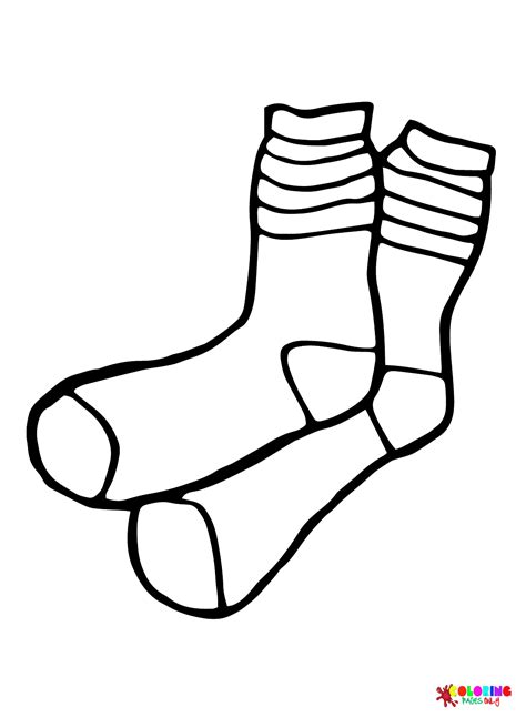 Free Socks Coloring Page Free Printable Coloring Pages