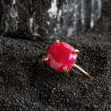 Natural Ruby Ring Etsy