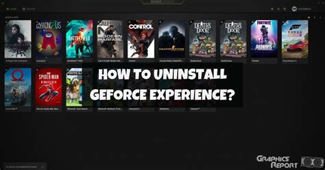 How To Uninstall Nvidia GeForce Experience Graphics Report