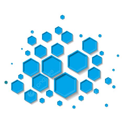 Abstract Geometric Poster Cover Hexagon Technology Geometric Figure Light Blue Medical High Tech