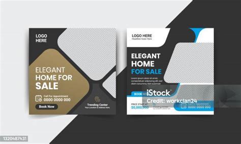 현대 기업 부동산 소셜 미디어 배너 템플릿 삽화 포스터 레이아웃 전단지 추상 광고 브로셔 나무 기둥에 대한 스톡 벡터 아트 및