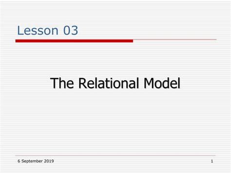 Lesson03 The Relational Model Ppt Databases Computer Software And Applications