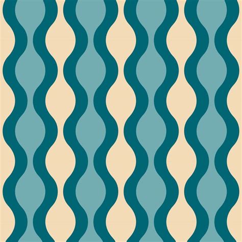 Aesthetic Mid Century Printable Seamless Pattern With Retro Design